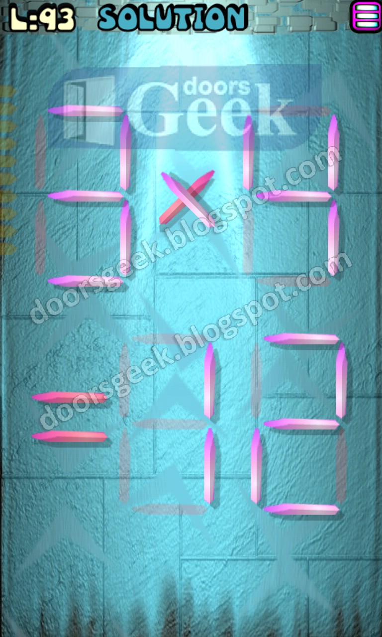 Matches Puzzle [Episode 3] Level 93 Solution ~ Doors Geek